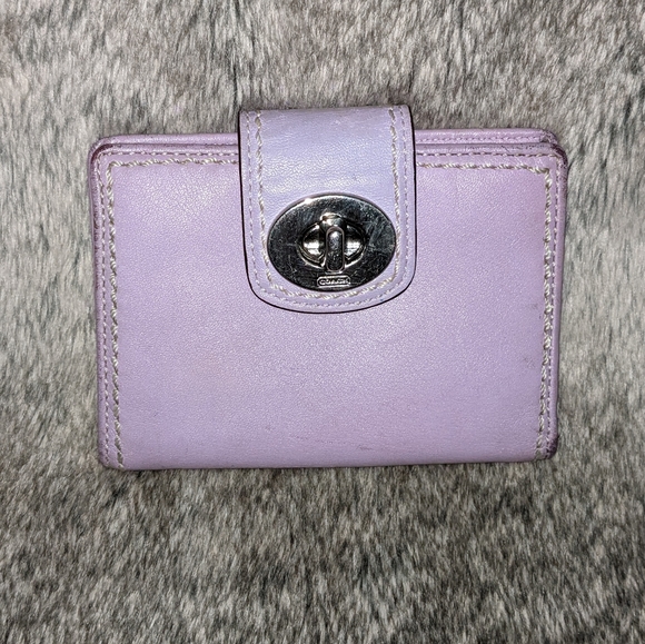 Coach | Bags | Coach Small Leather Turnlock Wallet | Poshmark